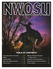 Course Schedules | Northwestern Oklahoma State University