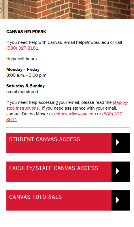 Canvas Login | Northwestern Oklahoma State University