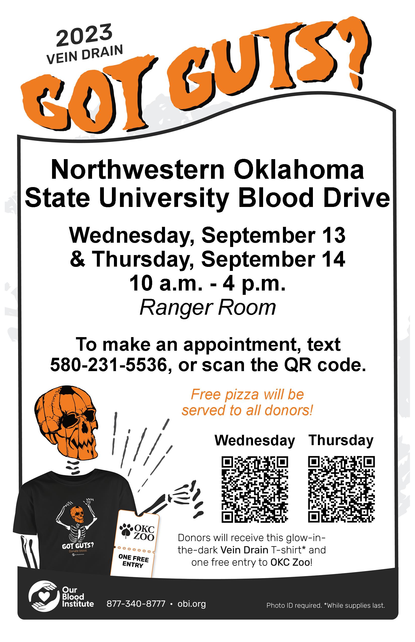 OBI Blood Drive Looking for 81 Donors Sept. 13-14 | Northwestern ...